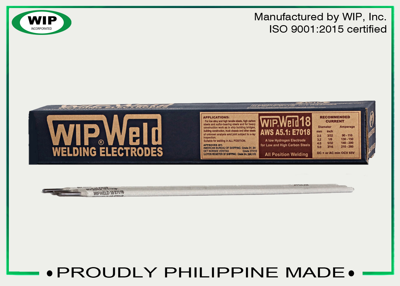 WIPWeld 18 (AWS E7018) Low Hydrogen and Low Alloy Electrodes ( 20 kgs ...