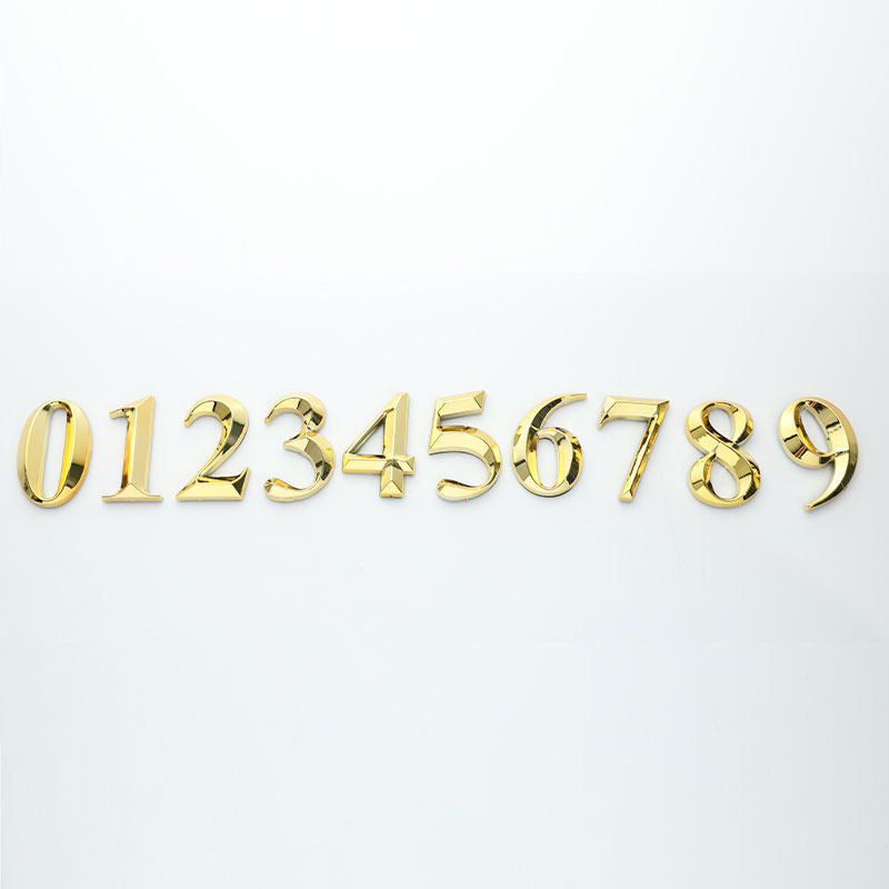 1pc Height 5cm Golden Home Sticker Address Door Label Gold Modern House ...