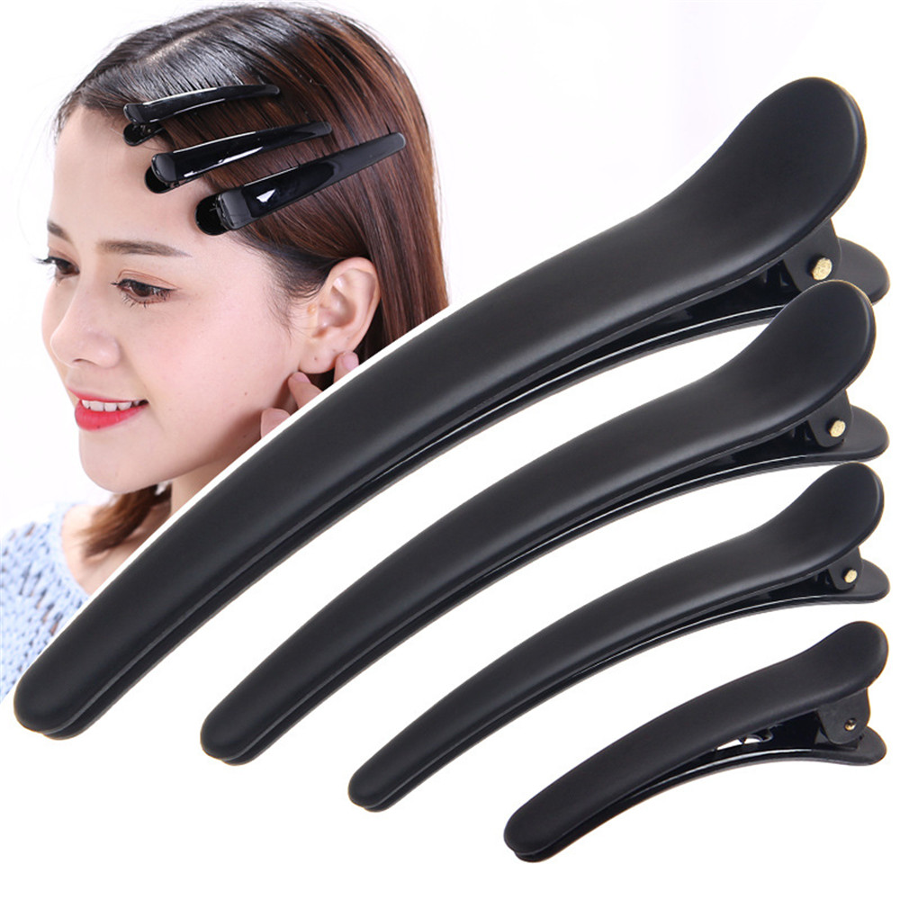 12pcs Professional Black Matte Shiny Hairpin Claw Sectioning Clamps ...