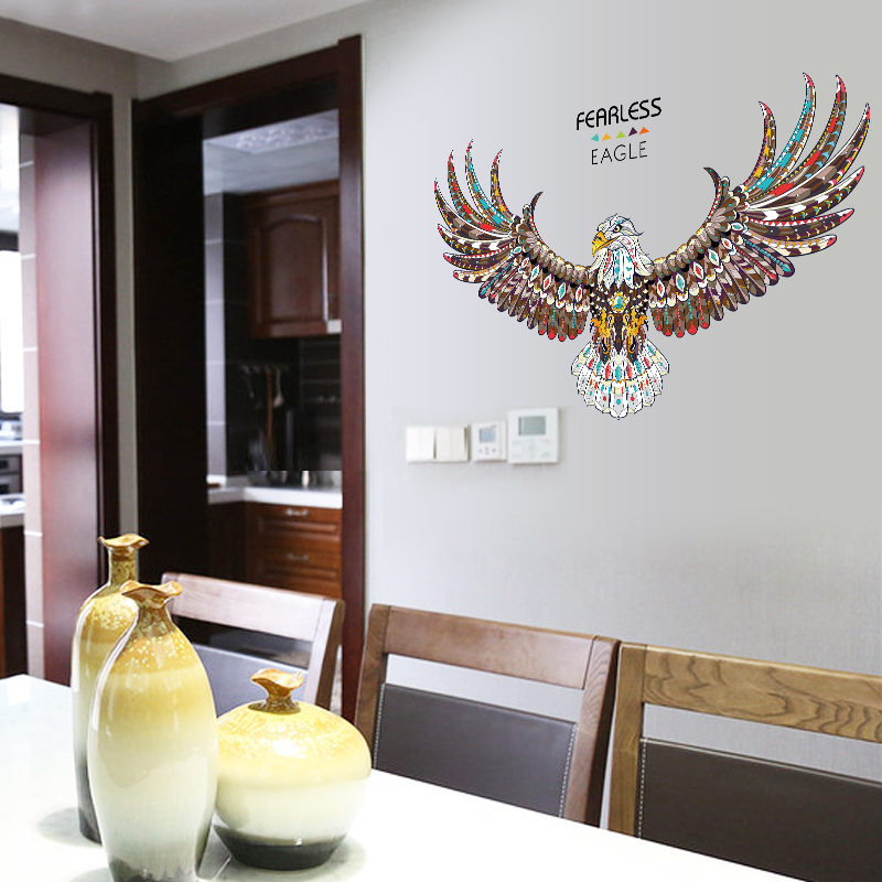 Fearless Eagle Wall Sticker Living Motors Room Wall Art Decals DIY ...