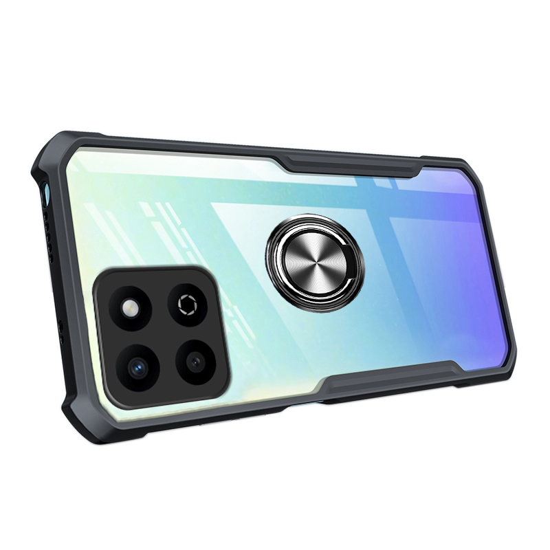 For Honor X7C Case Hard Clear Transparent Shockproof Armor Car Adsorb ...