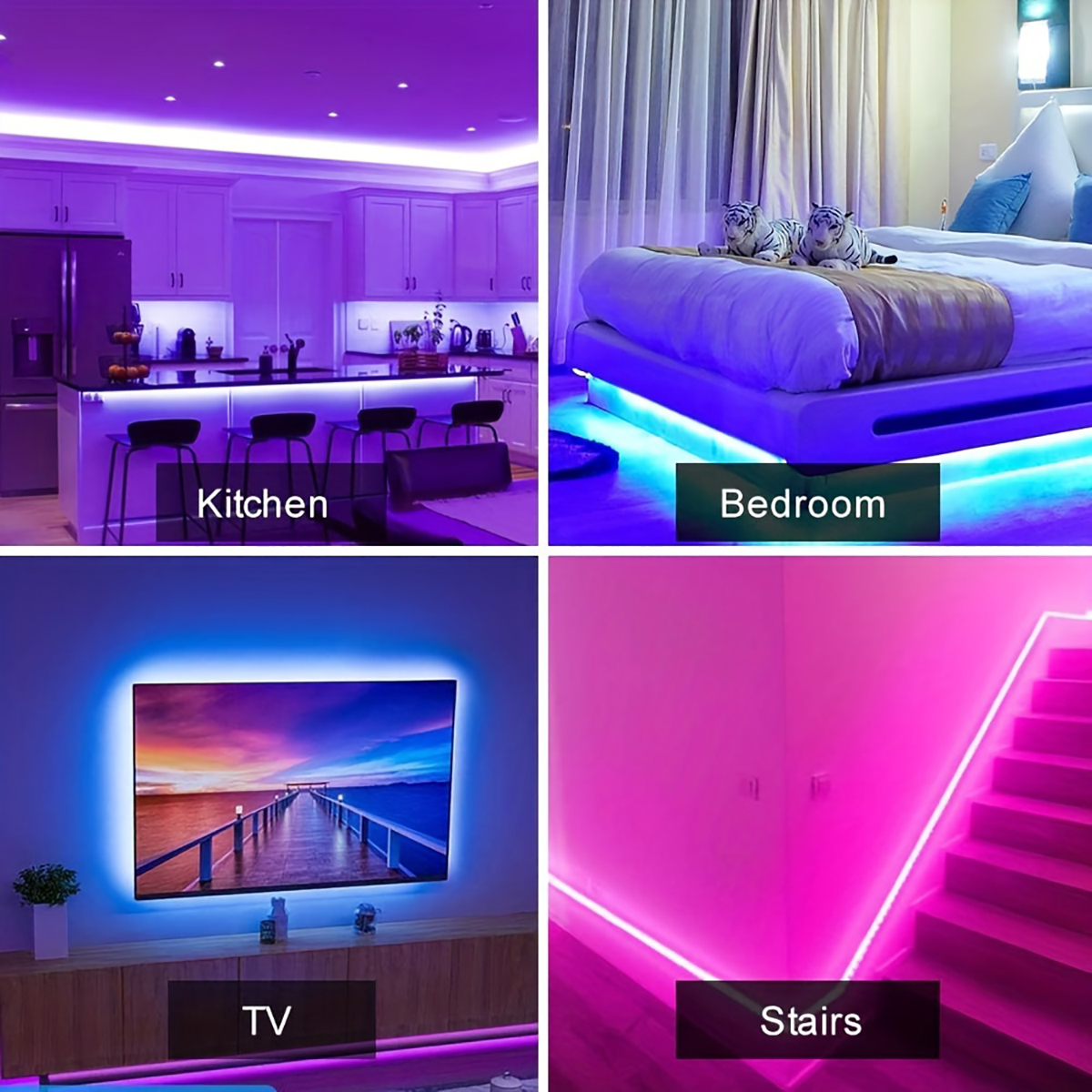 【Bestseller】 Led Lights for Room RGB Led Strip Color Changing RGB Tape ...