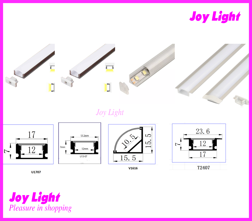 2m thanh nhôm profile U1707 và thanh T2407 , V1616 dùng cho led dây ...