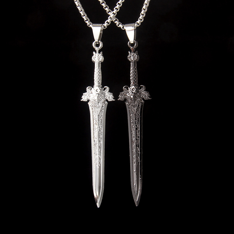 Niche Lion King Brave Sword Pendant Woolen Chain Aggressive Personality ...