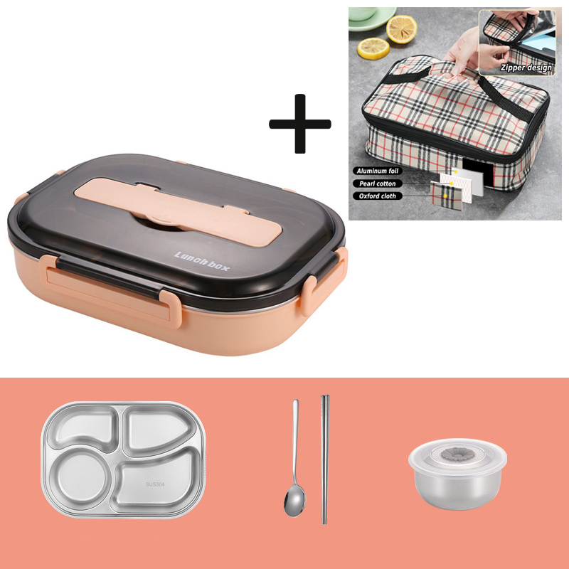 HMC 1500ml 304 Stainless Steel Bento Lunch Box Large Capacity Food ...