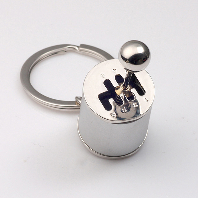 1Pc Car Keychain Gear Knob Free Shift Gear Box Metal Gear Stick ...