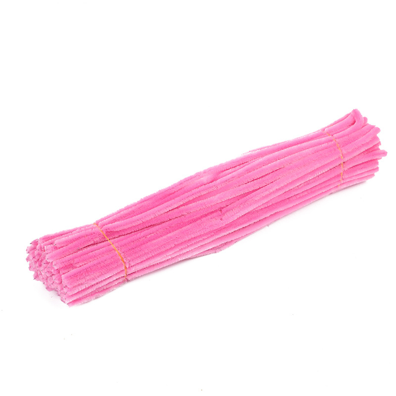 100Pcs Colorful Chenille Stem Twisted Rod Wool Root Fluffy Bar Iron ...