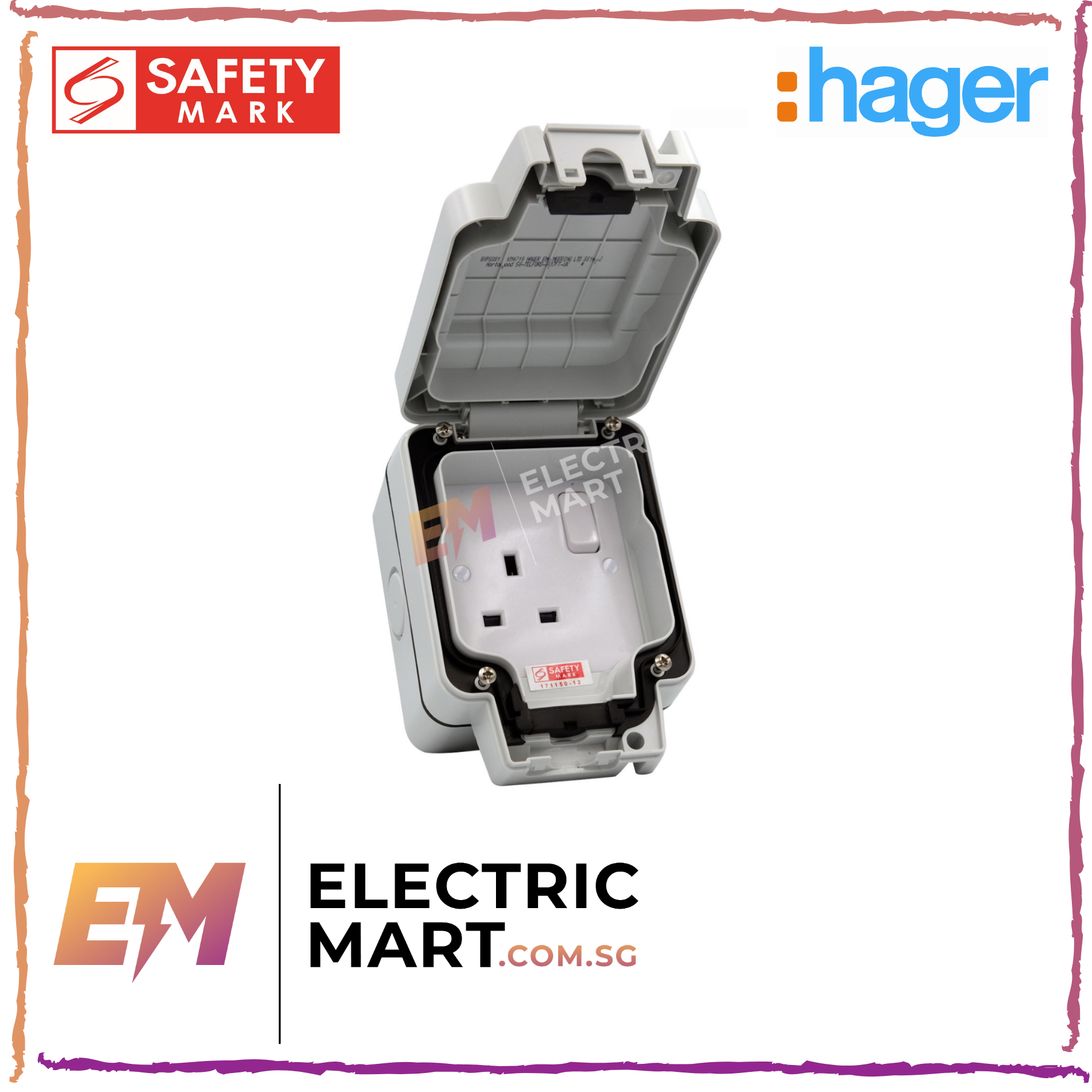 hager Sollysta WXPSS81 IP66 Single 13A Double Pole Switched Socket ...