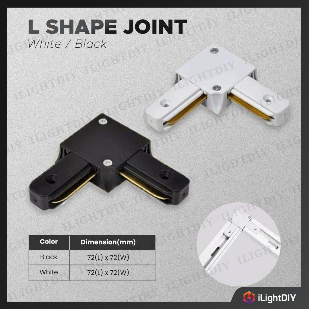 1 METER/2 METER BLACK/WHITE TRACK RAIL/TRACK BAR/TRACK JOINT FOR LED ...