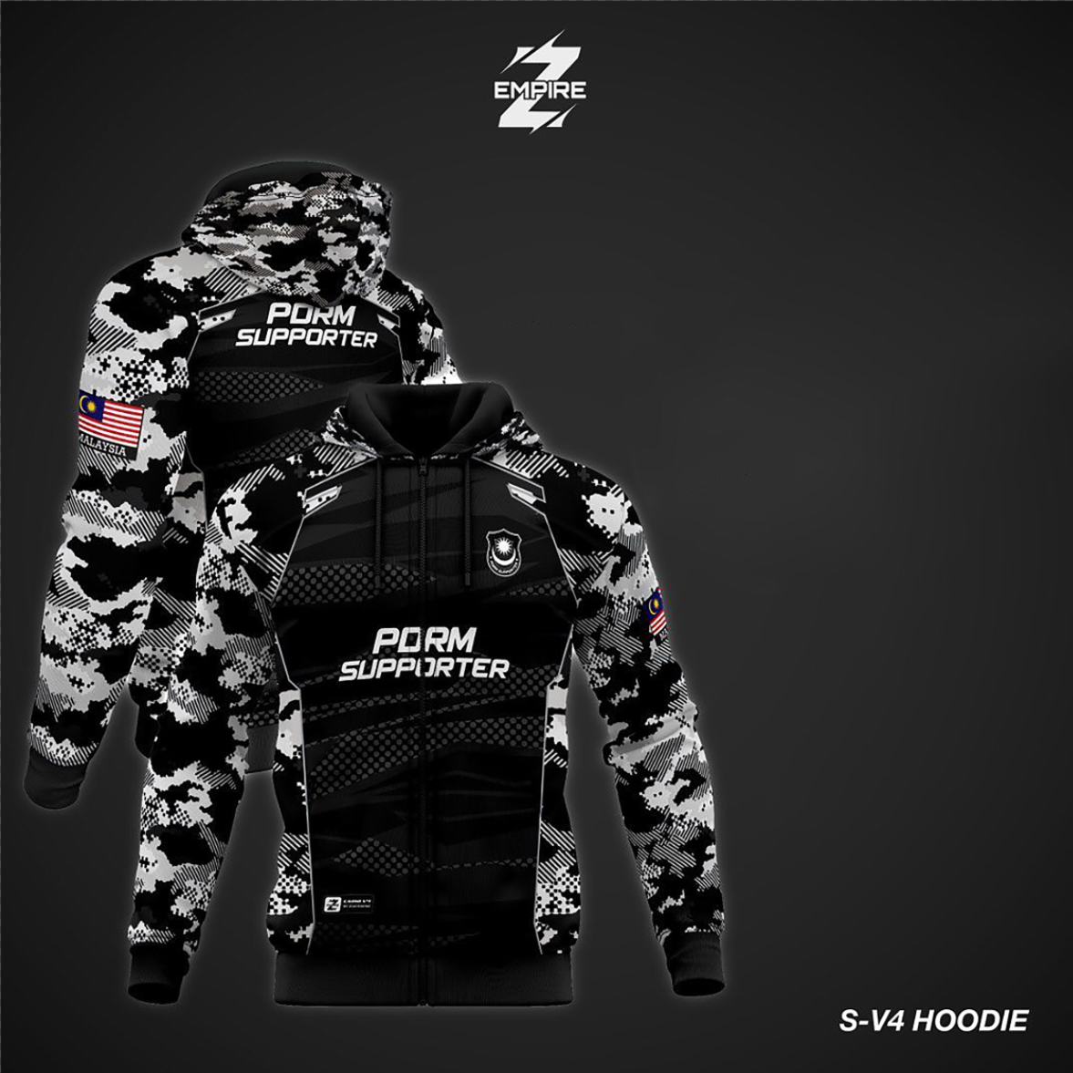 2024 Polis Diraja Malaysia Pdrm Hoodies Pdrm Supporter Unisex 3d Print ...