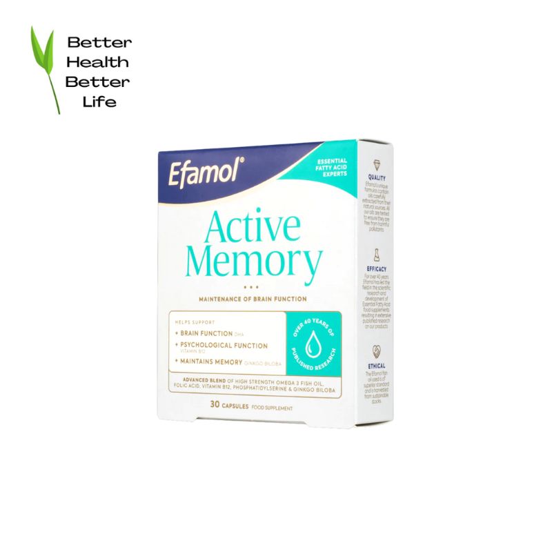 [Authorised] Efamol Active Memory DHA Supplement - 30 Capsules (Brain ...
