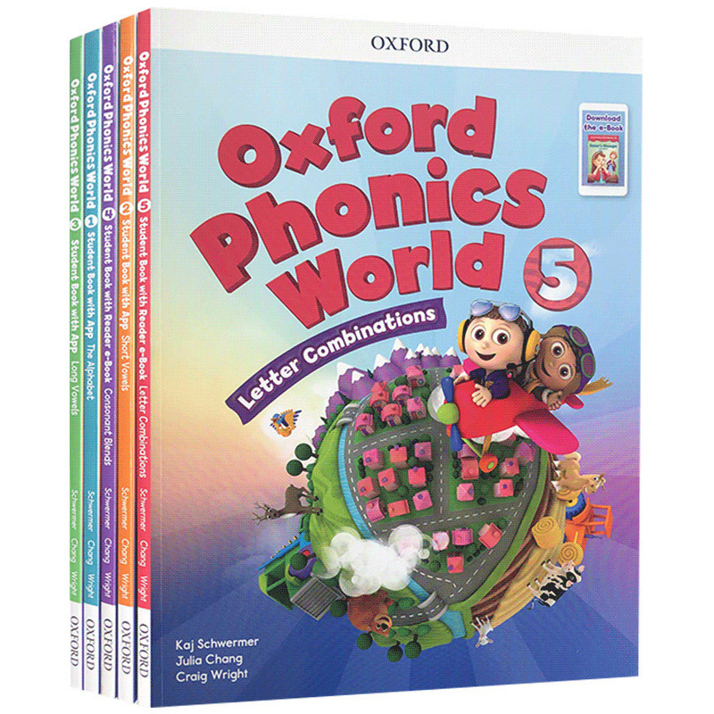 Oxford phonics world level 12345 5 sets of original English books ...