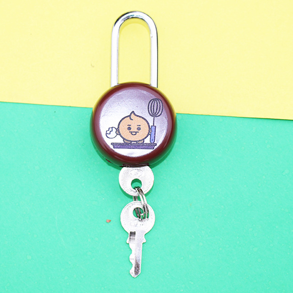 【EcoDealsq】BTS Students Cartoon Padlock Pandent ABS Cabinet Key Chain ...