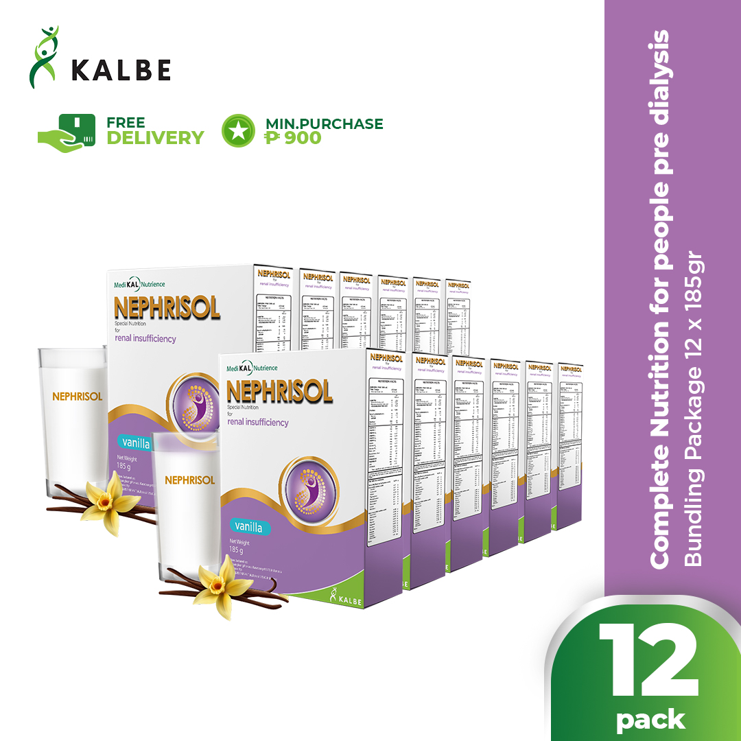 Nephrisol Vanilla 185 grams Low Protein Milk (12 x 185 grams) | Lazada PH