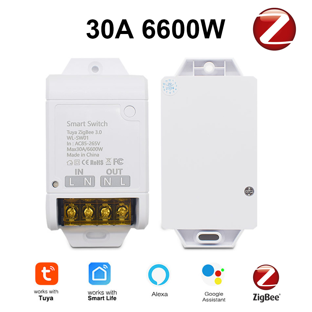 【Flash sale】 smart Tuya switch /ZigBee 30A 6600W / 4000W relay module ...