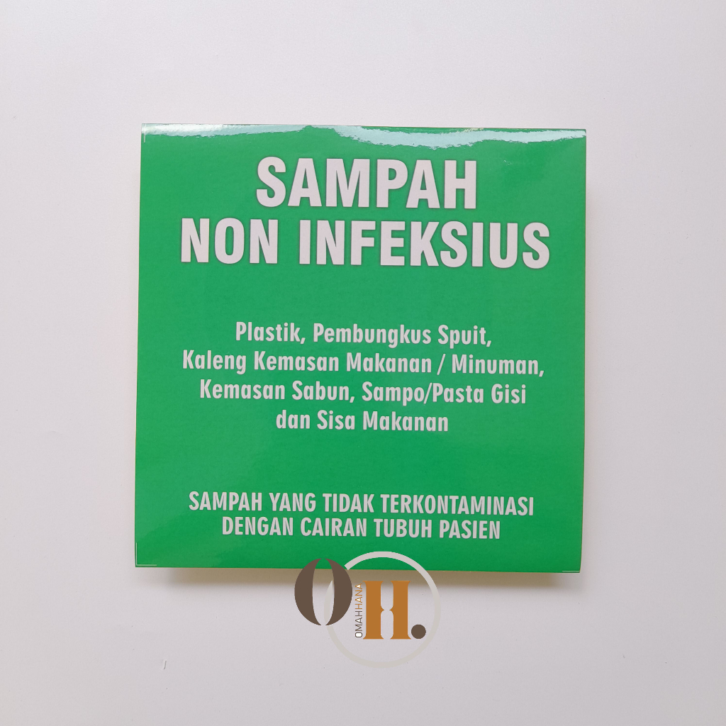 Stiker Sampah Non Infeksius - Stiker tempat Sampah | Lazada Indonesia