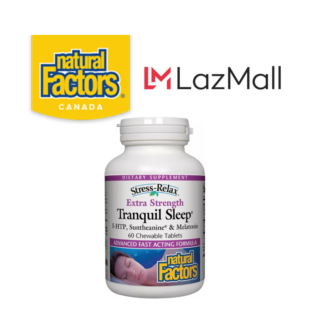 Natural Factors Stress-Relax, Tranquil Sleep Extra Strength, 60 ...