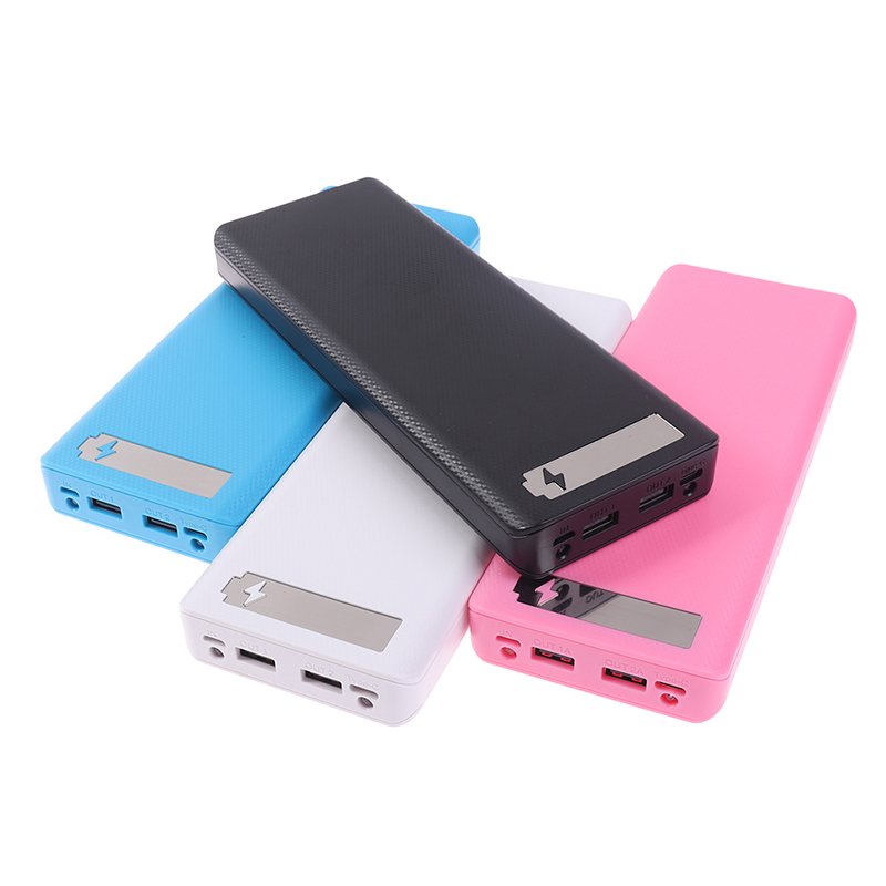 Dual USB DIY LCD Display 10x18650 Battery Case Power Bank Shell Charger ...