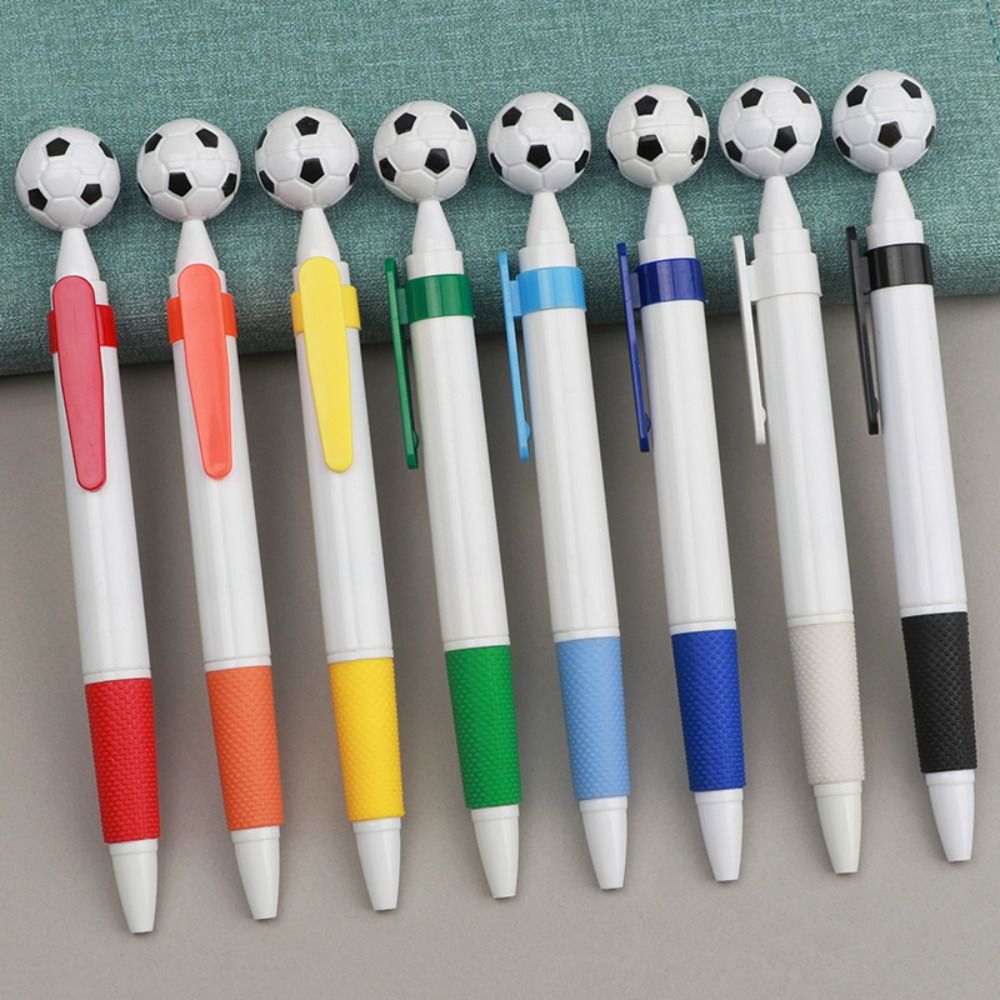 5 Pcs/Bag Party Gift Cute Football Ballpoint Pen Multi-use Soccer Shape ...