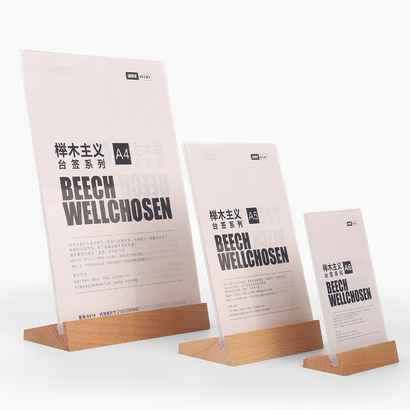 【Hottest Trends】A5 Acrylic L-Style T-Type Strong Table Signboard Double ...