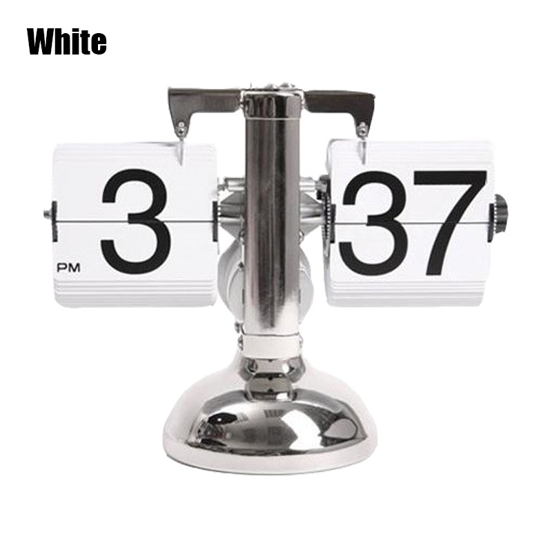 Stainless Flip Clock Retro Automatic Page Turning Clock Scale Table ...