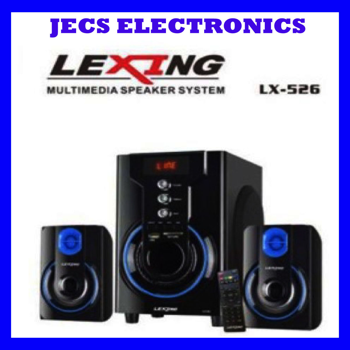 LEXING LX-526 2.1CH MULTUMEDIA SPEAKER with BLUETOOTH, FM RADIO ...