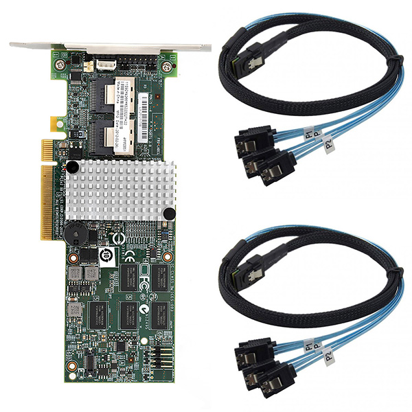 การ์ด RAID LSI MegaRAID 9260-8i SATA SAS CONTROLLER 6G PCIe X8 RAID สาย Mini-SAS SFF-8087 ...