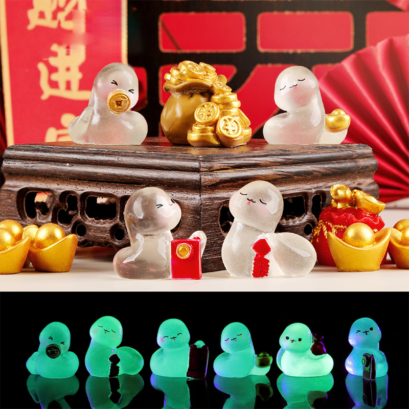 1PC Micro Landscape Mini Luminous Snake Figurines Desk Decoration ...