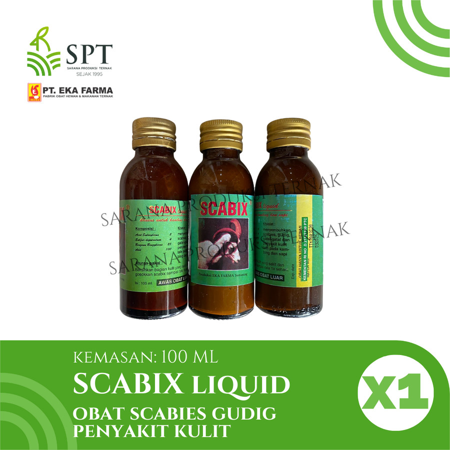 SCABIX LIQUID 100 ML OBAT SCABIES GUDIG PENYAKIT KULIT SAPI KAMBING ...