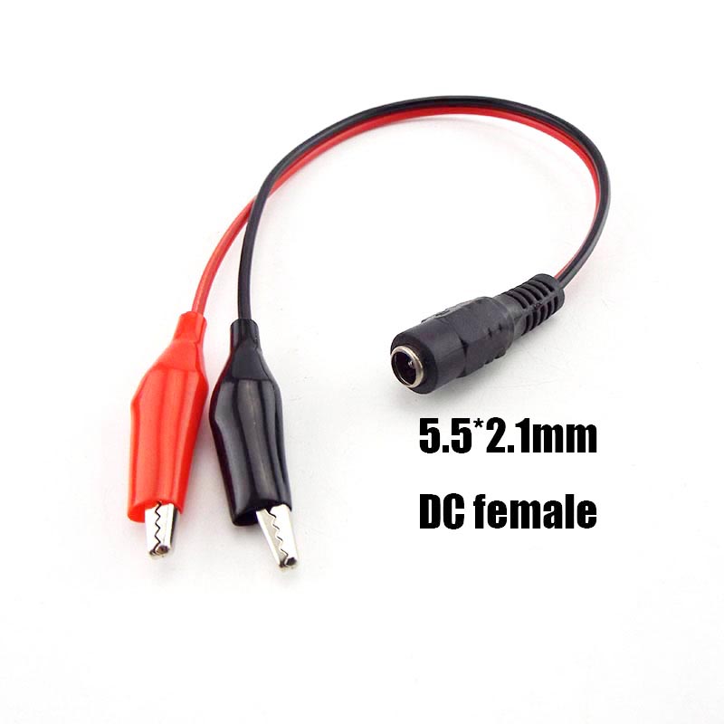 Dc Male Female Jack Connector Alligator Clips Crocodile Wire 12v Power ...
