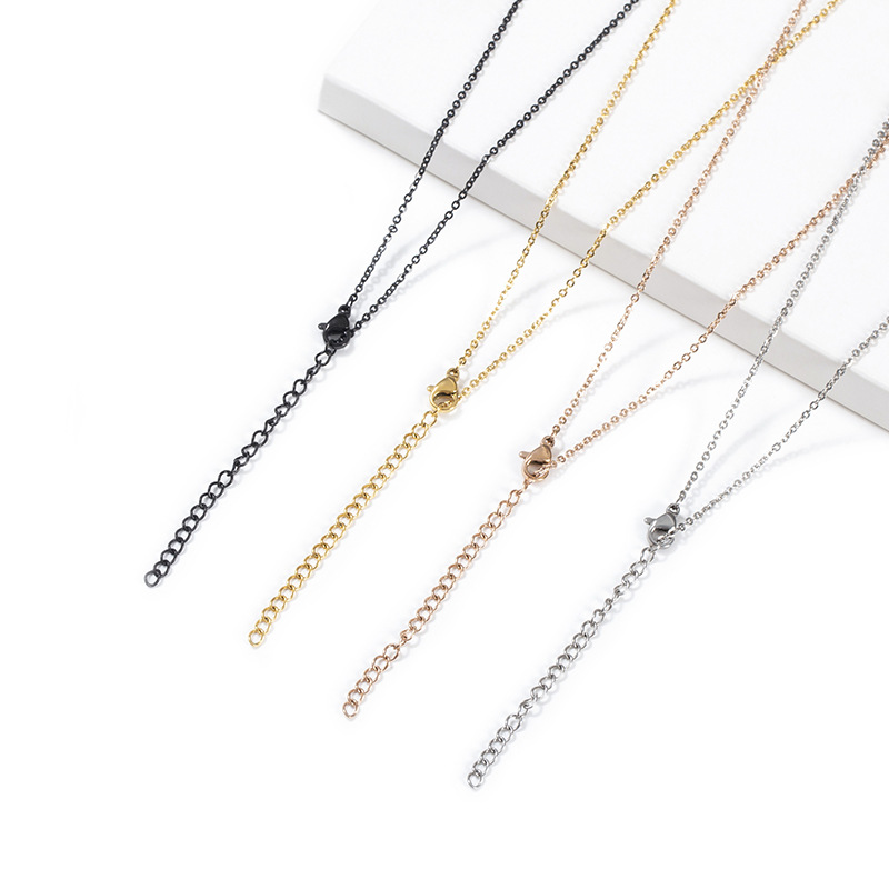 【Special offer】Stainless Steel 18K Gold Necklace Titanium Steel Thin ...