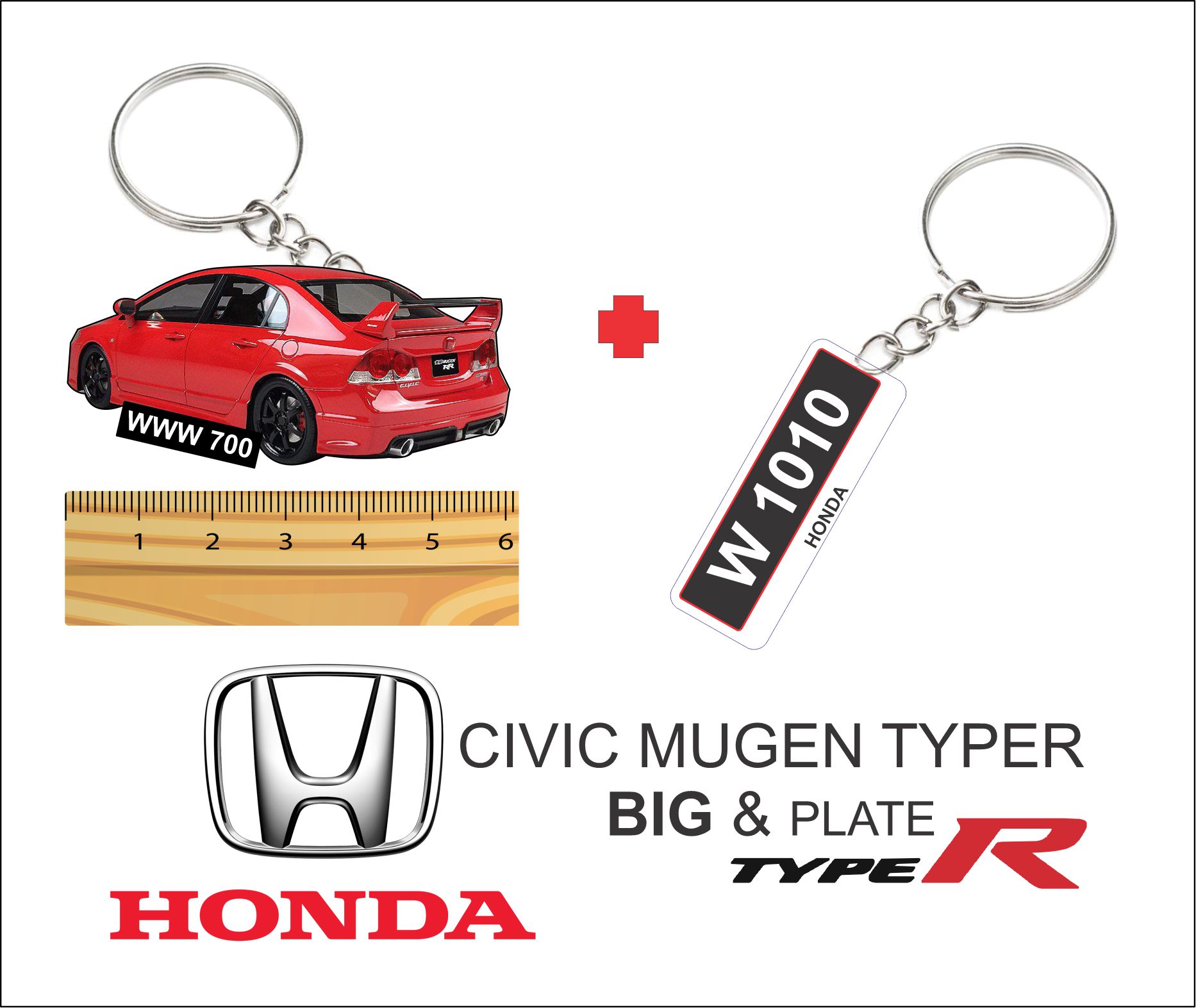 honda civic FD red Mugen RR keychain TYPER | Lazada