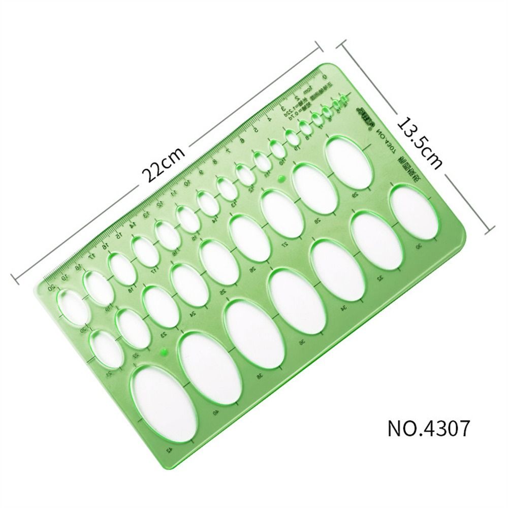 Stationery Office Supplies Circles Measuring Tool Green Multi Shaped ...