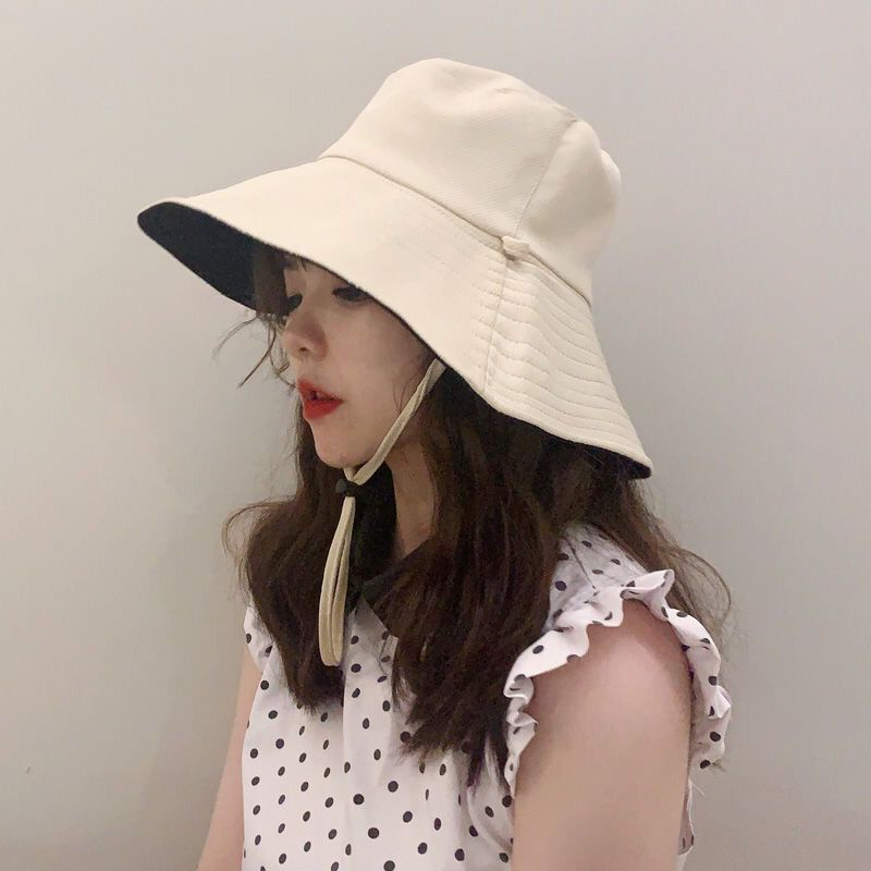 Hats Korean Caps Fisherman Double Hat Cap Korean Beach Sun Hat Double ...