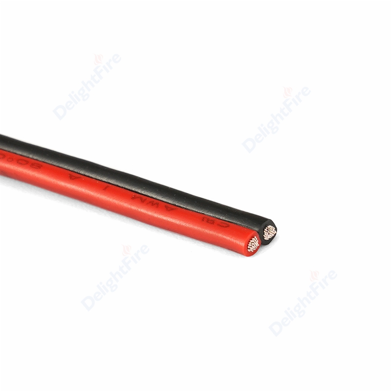 【TopazTrove】UL2468 2 Pin Electrical Wires 28/26/24/22/20/18 AWG Red Black Flat Ribbon Cable ...
