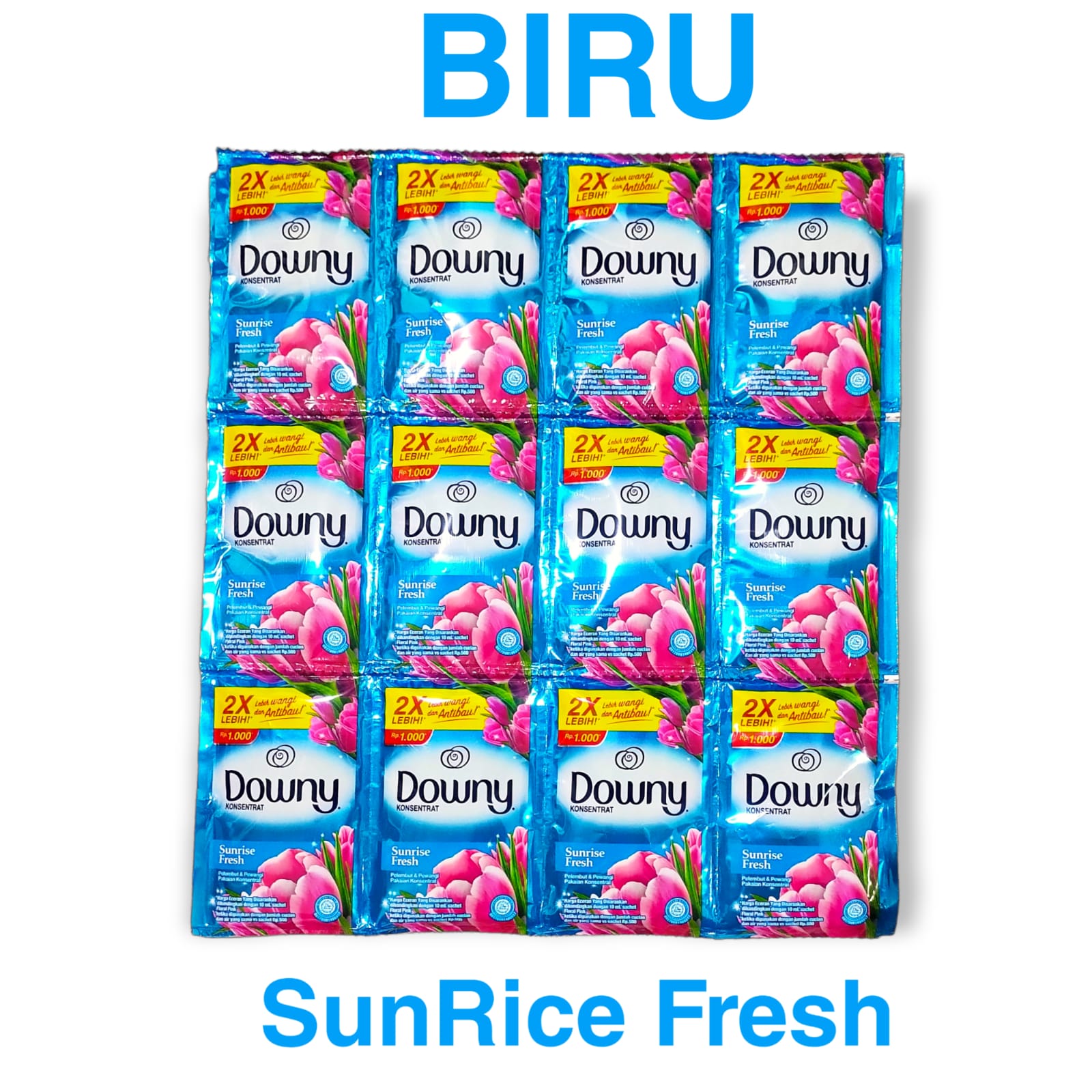 DOWNY sachet 1 renceng 12x20ml PASSION-SUNRISE FRESH-MYSTIQUE/PEWANGI ...