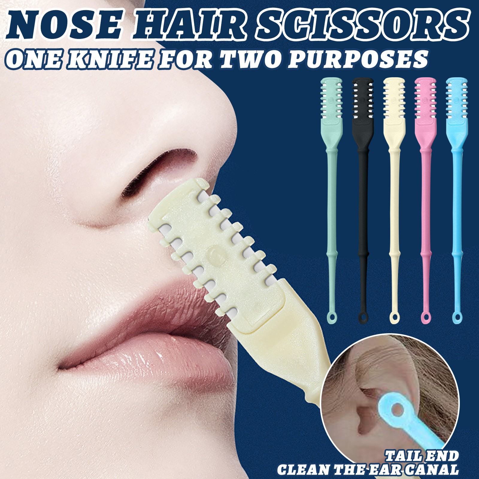 Nose Hair Scraper Manual Trimmers Mens Small Scissors To Remove Nose ...