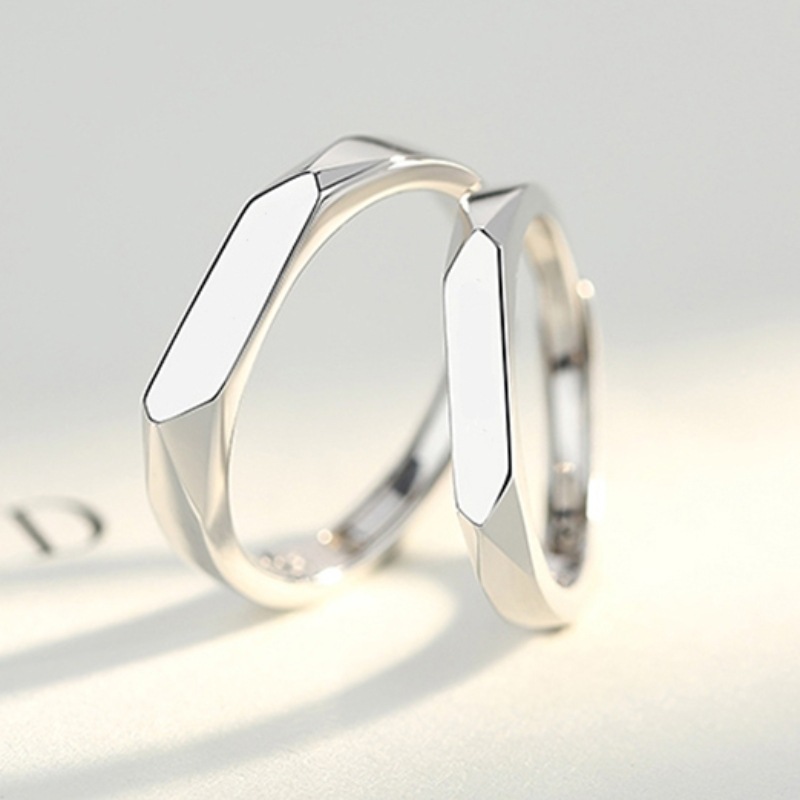 【I was hyped up】Your Name Couple Ring Imitation Silver Pair of Female ...