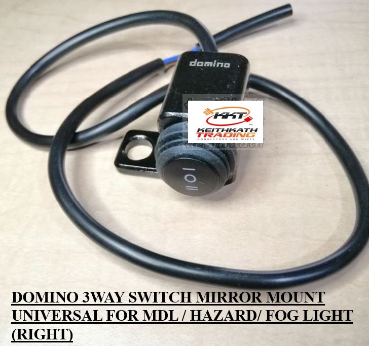 Domino 3way Switch Mirror Mount Universal for MDL/Hazard/Fog Light ...