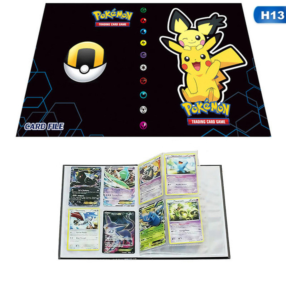 MHEW Pokemons Toys for Children Collection Folder 240Pcs Pikachu Card ...