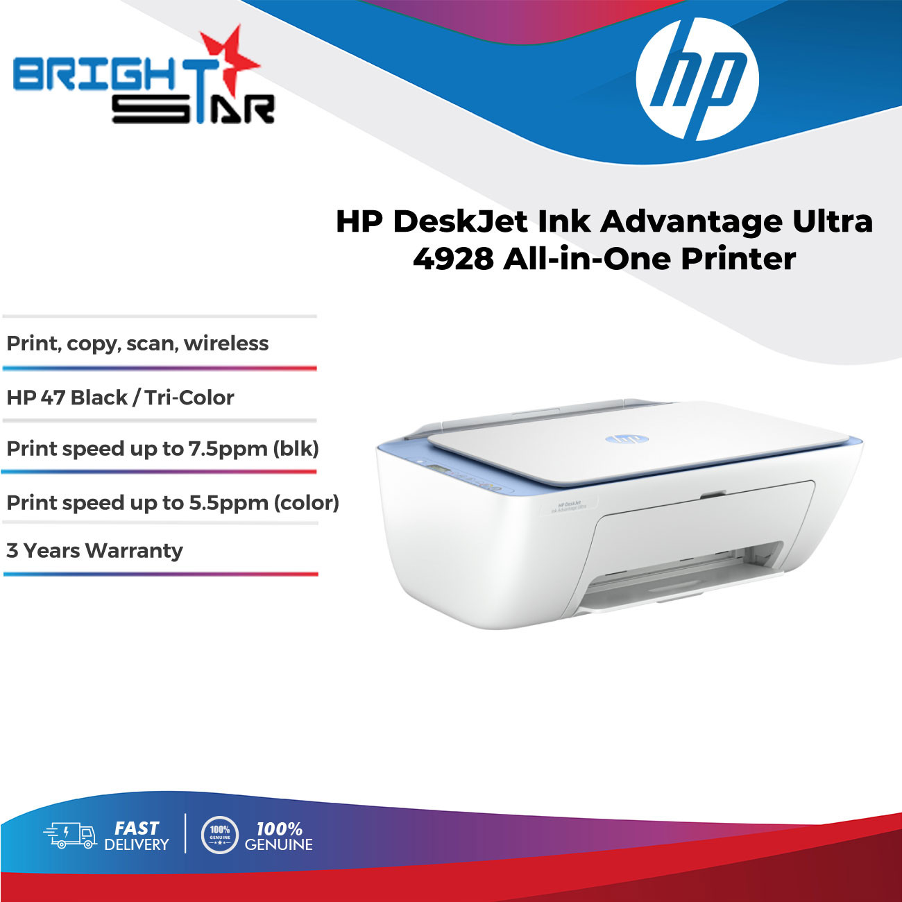 HP DeskJet Ink Advantage Ultra 4928 All-in-One Printer | Lazada