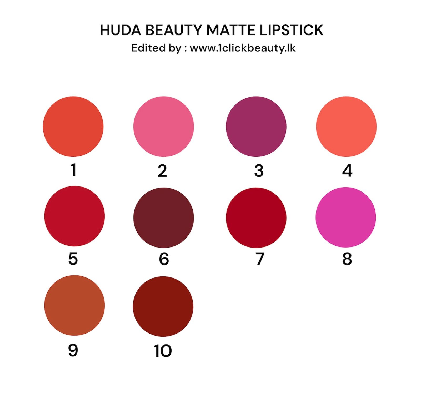 Huda Beauty Matte Waterproof Long කල් පවතින ලිප්ස්ටික් - First Copy ...
