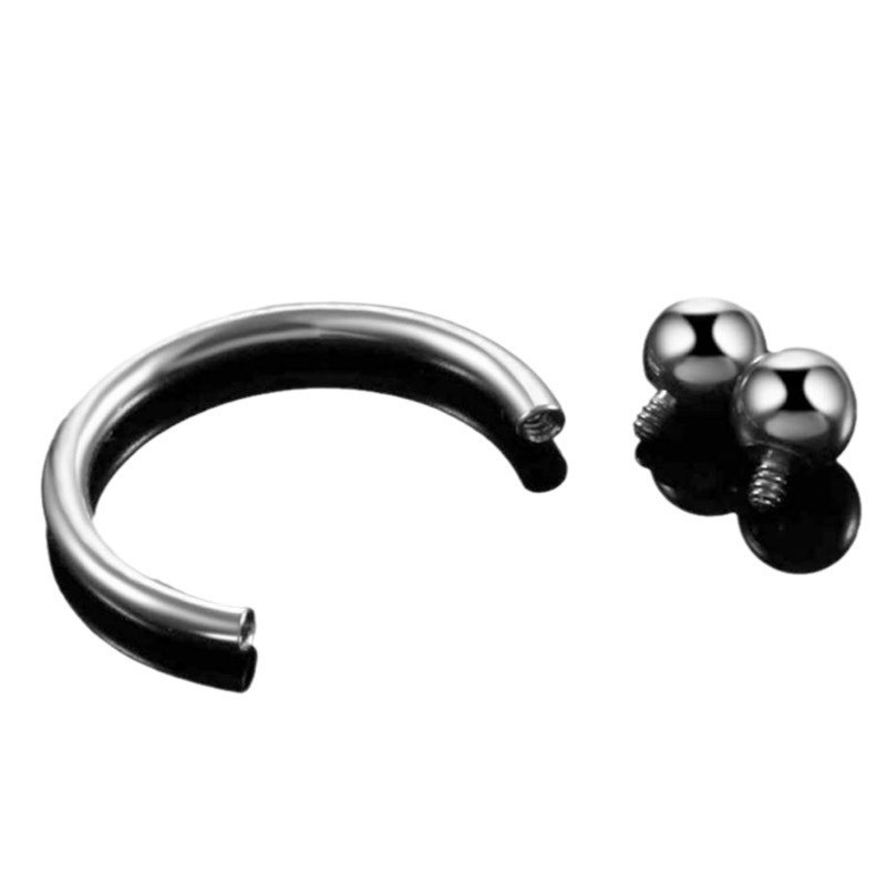 G23 titanium steel C- shaped inner teeth horseshoe ring implant grade ...