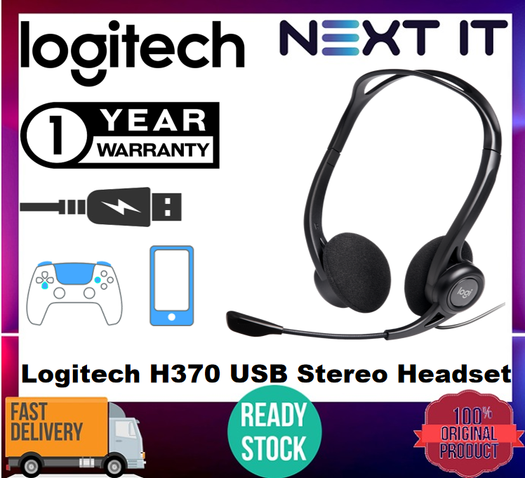 Logitech H370 USB Computer Headset (Logitech Malaysia Stock With Local ...