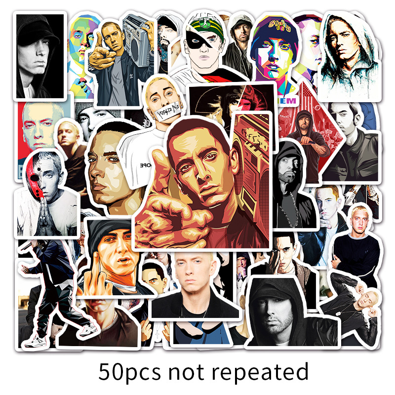 【Hottest Trends】10/50PCS Famous ROCK Singer Eminem Stickers Decal for ...
