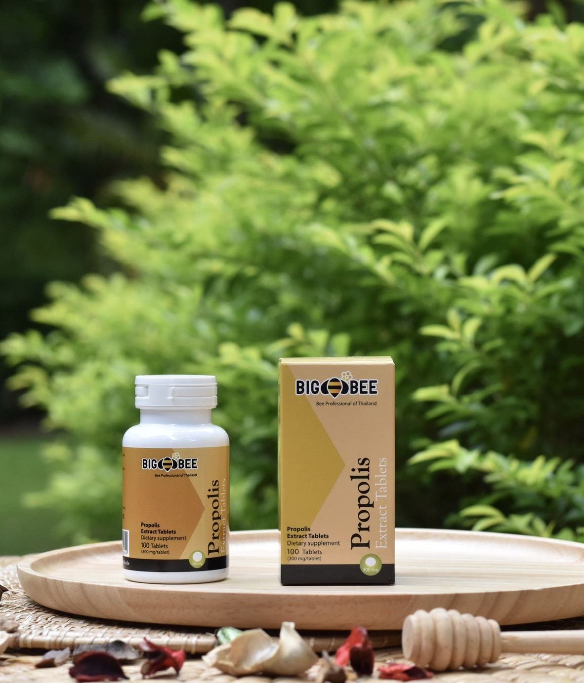 Big Bee Propolis พรอพอลิสเม็ด 100 เม็ด ทานง่าย เม็ดเล็ก เข้มข้น ลด ...