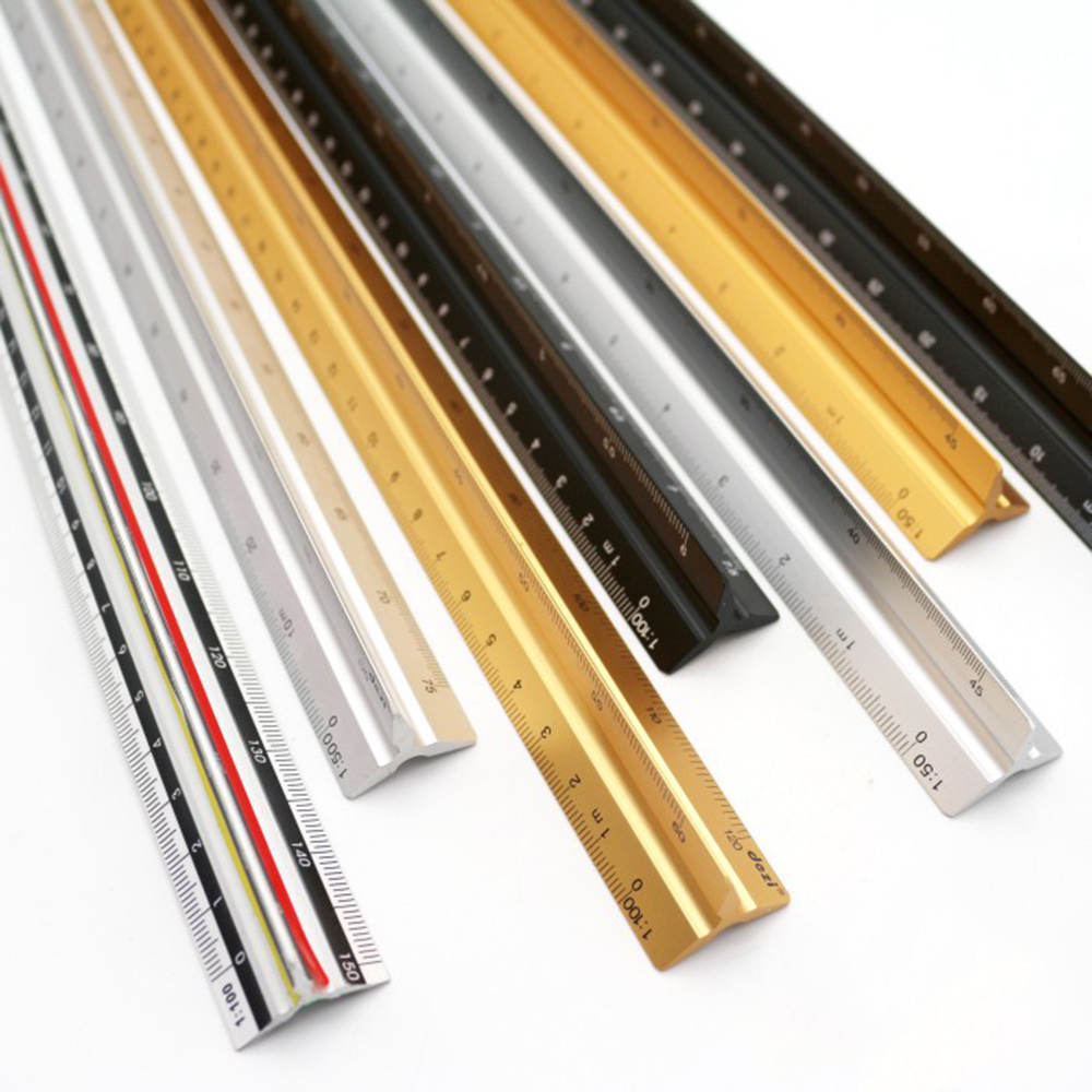 【SkinHorizon】Aluminum triangular ruler 300mm scale aluminum for ...