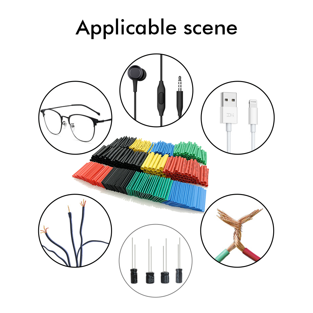 127-530pcs Heat Shrink 2:1 Shrinkable Wire Shrinking Wrap Tubing Wire ...