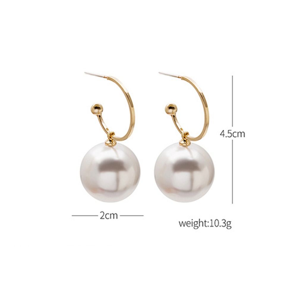 Vintage Fashion Big Ball Stud Earrings Charm Design Elegant Drop Ear ...