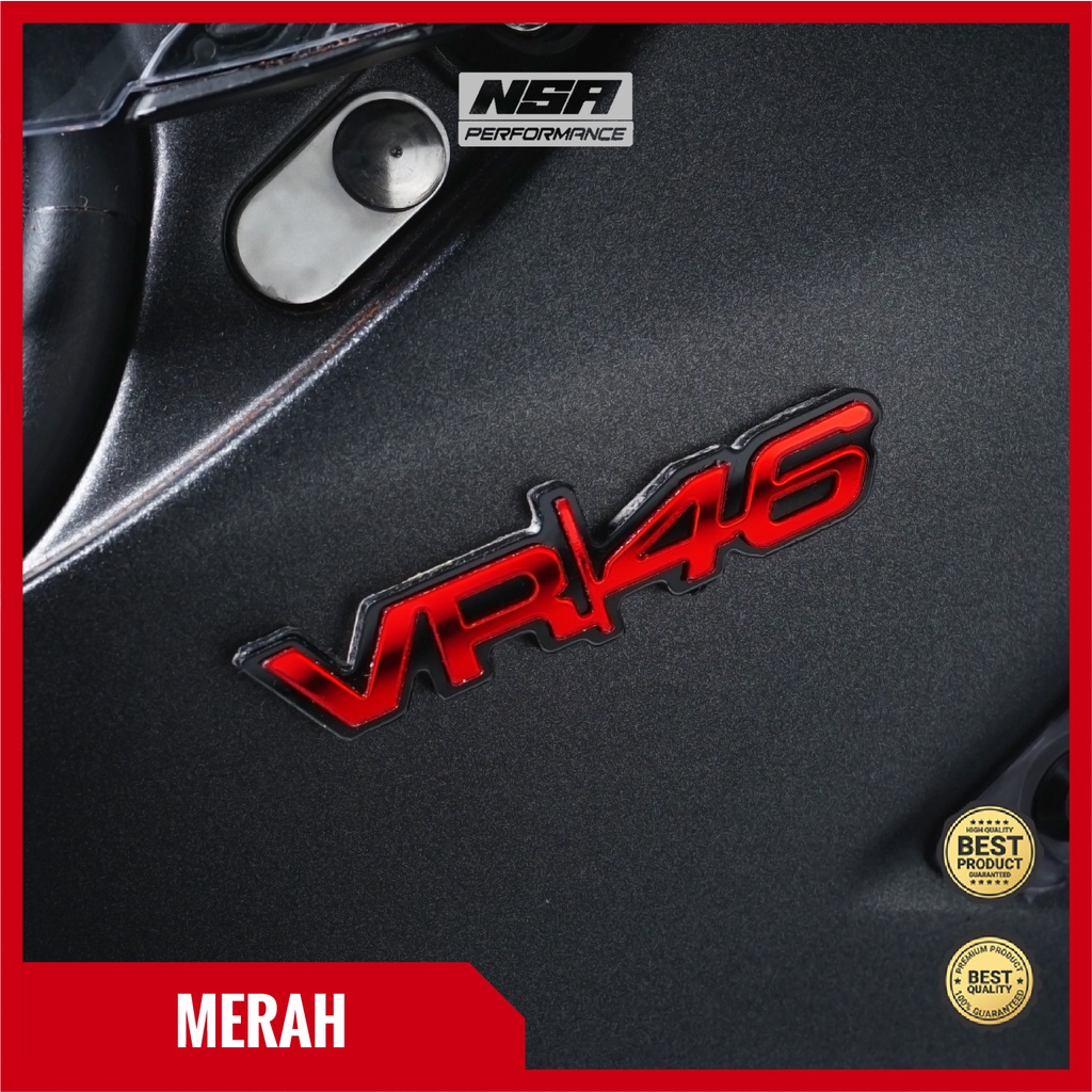 1 PCS EMBLEM HELM VR46 STIKER HELM 3D TIMBUL AKRILIK NSA PERFORMANCE ...